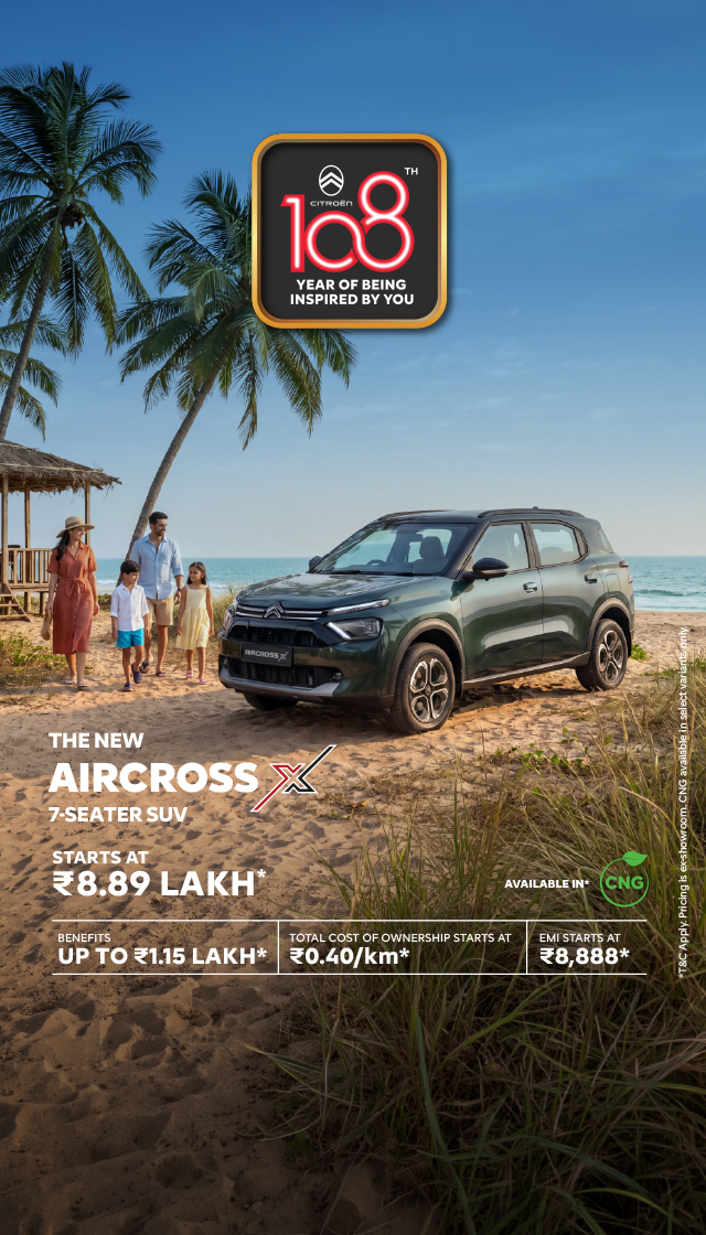 Citroën Aircross Price in India 2026 – 7 Seater SUV | 5-Star NCAP ...